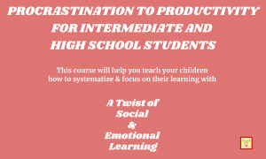 Procrastination To Productivity For Intermediate & High School Students ...